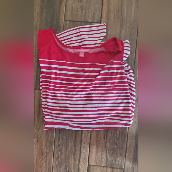 Woman Within | Tops | Woman Within Red White Striped Shirt Size 2628 ...